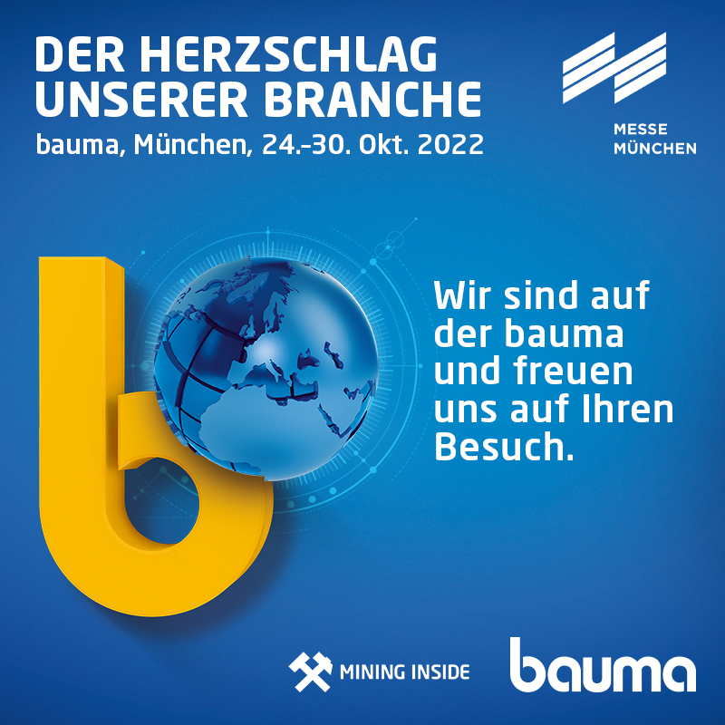 BMS stellt auf BAUMA, der Weltleitmesse für Baumaschinen in München aus ...