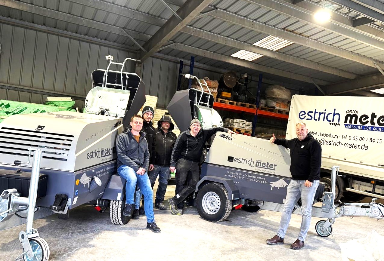 Peter Meter nimmt zwei neue alpha CR-Estrichmaschinen in Betrieb » BMS ...
